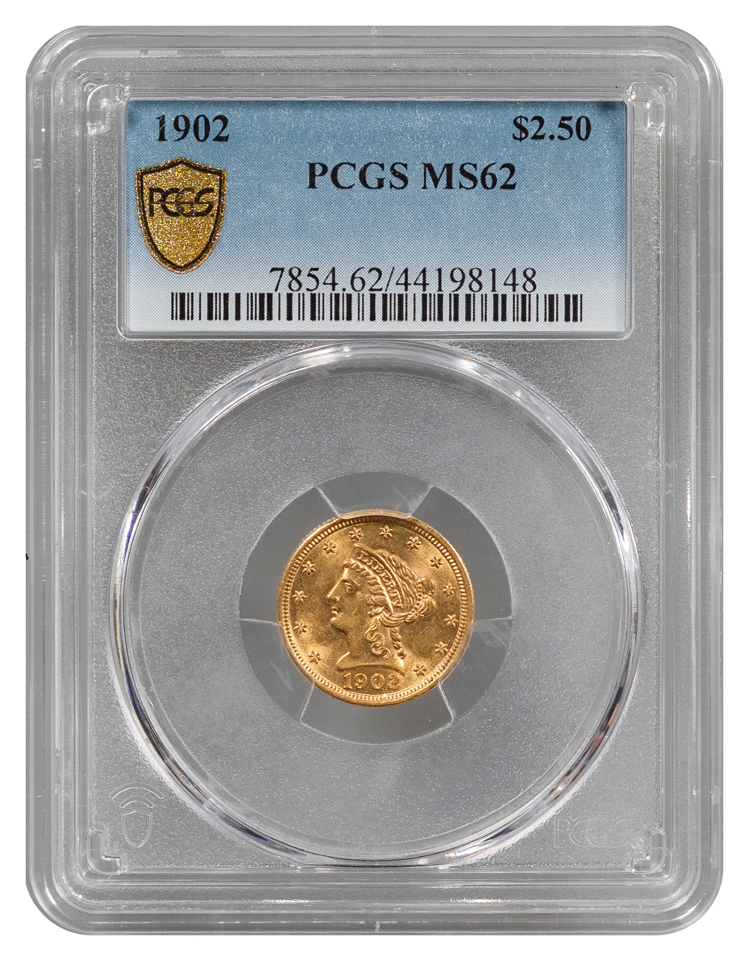 1902 $2.5 Gold Liberty PCGS MS-62 - Rarcoa | Rare Coin Company of ...