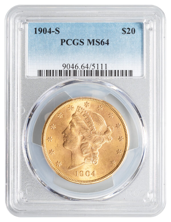 1904-S $20 Gold Liberty PCGS MS-64 - Rarcoa | Rare Coin Company of ...